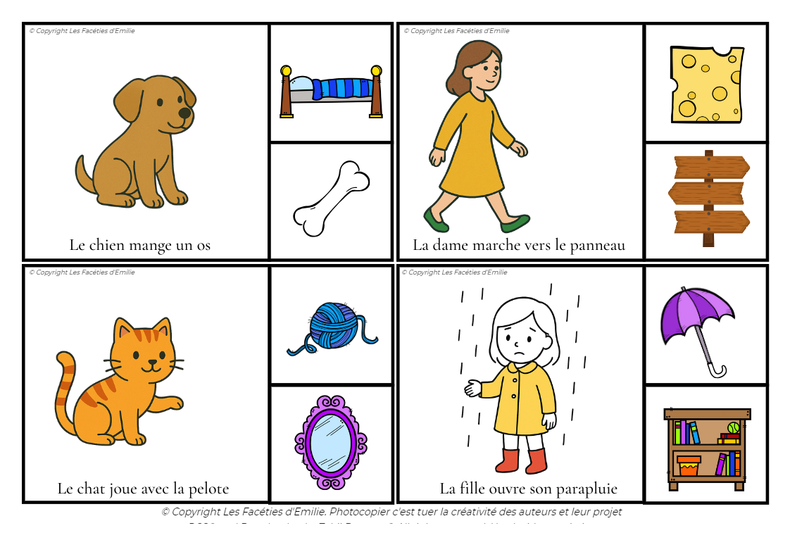 Compréhension : Lis (ou écoute) et dessine – Mon Marché Ortho