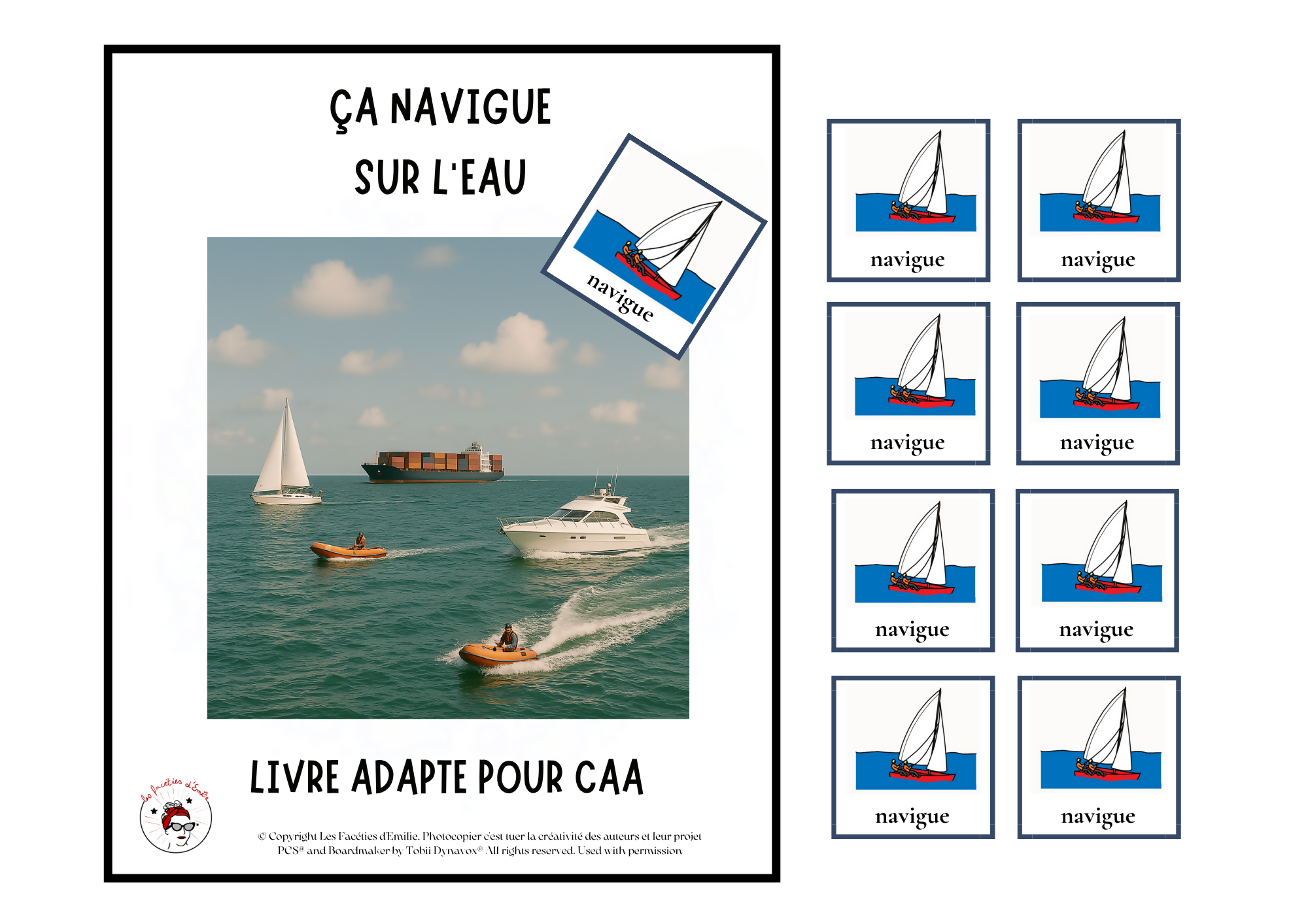 Livre Adapté en CAA, Verbe Naviguer et moyen de transport maritime ...